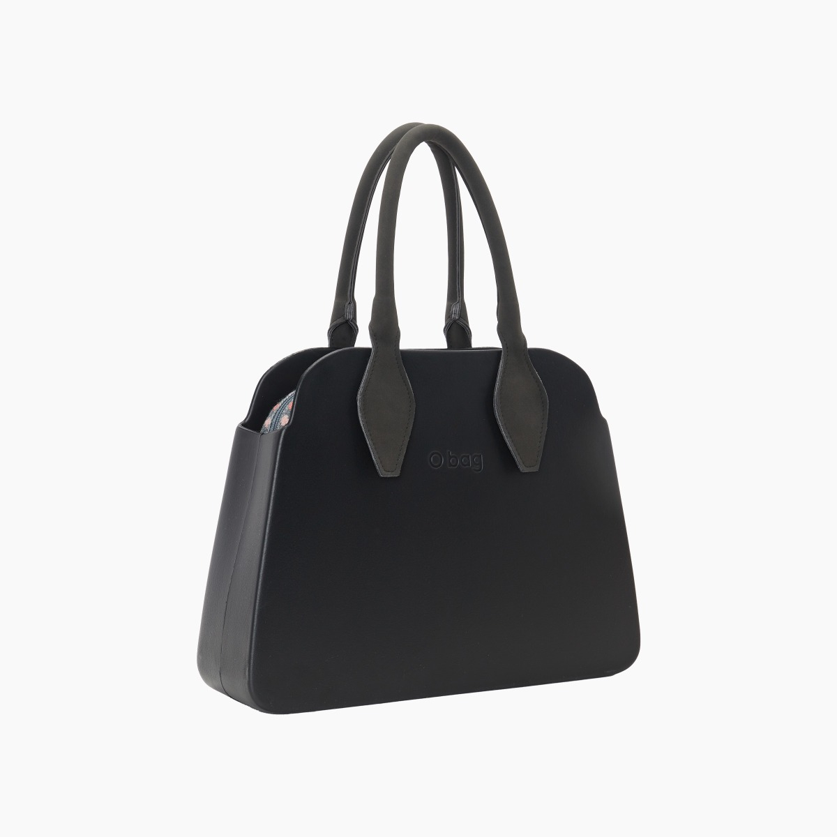 O bag Reverse composite bag with short diamond-shaped handle and ...